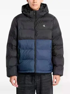 Calvin Klein Hooded Colour-block Puffer Jacket