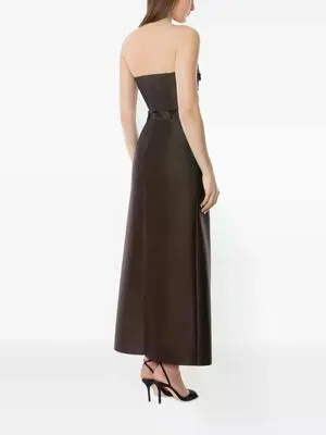 Alberta Ferretti Sequin-embellished Corset Top - Brown