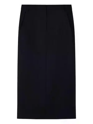 Tibi Rear-vent Midi Skirt