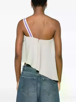 GEMY MAALOUF Embroidered-flowers One-shoulder Top