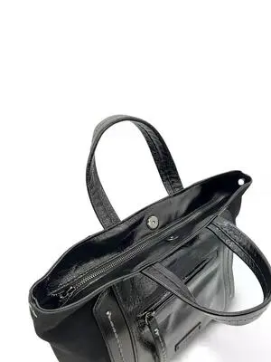 VISONA` Patent Leather Tote Bag