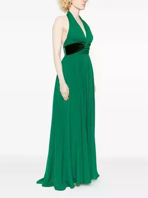 Elie Saab V-neck A-line Maxi Dress