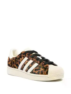 Adidas Superstar Leopard-print Sneakers - Brown