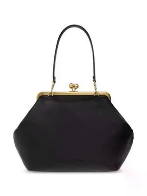 COACH Large Kisslock Frame Clutch - Black
