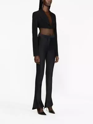 MUGLER Cropped Twill Blazer