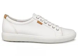 Ecco Soft 7 Lace Up Sneakers - White