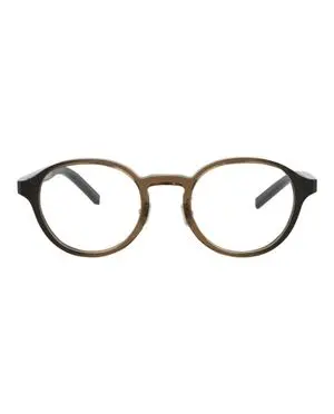 Berluti Round Frame Optical Frames - Brown Black Transparent (bl50001u/047)