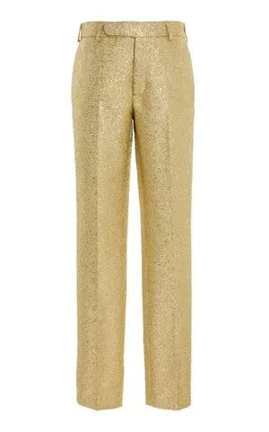 SERGIO HUDSON Sequined Straight Leg Trousers