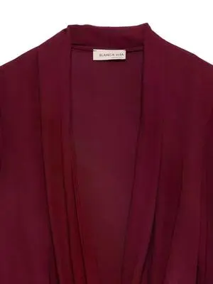 BLANCA VITA Draped-neckline Top