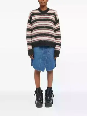 Alanui Striped-pattern Crew Neck Sweater