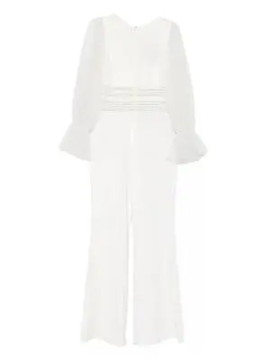 GEMY MAALOUF Lace Insert Flared Jumpsuit