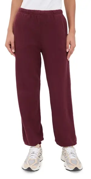 Eterne Boyfriend Pocket Sweatpants - Oxblood