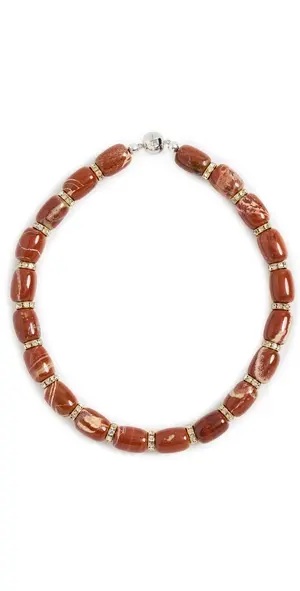 JULIETTA Donna Necklace - Red Jasper/golden Crystal