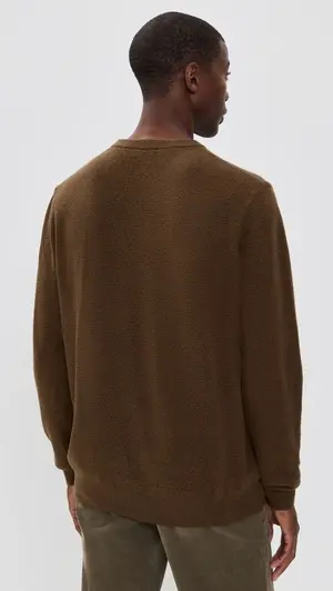 Faherty Brand Jackson Crew Sweater - Trail Brown Heather