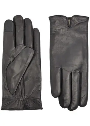 HANDSOME STOCKHOLM Essentials Leather Gloves - Dark Grey