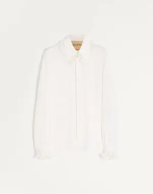 Valentino Garavani Crepe De Chine Shirt With - Ivory