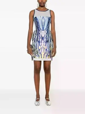 GEMY MAALOUF Mesh-insert Mini Dress