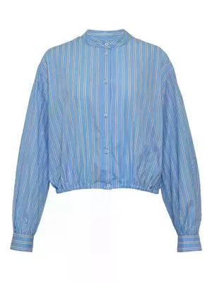 MSGM Stripe-pattern Balloon-sleeve Shirt