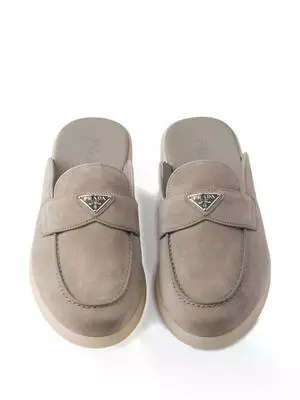 Prada Suede Slip-on Loafers