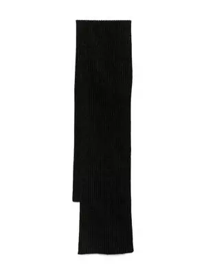 N.peal Ribbed Scarf - Black