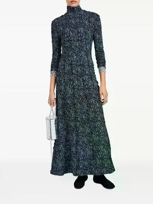 Proenza Schouler White Label Printed Ruffled Maxi Dress - Blue