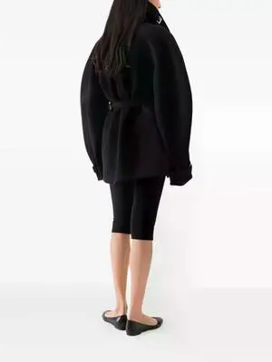 Jacquemus Belted Balloon-sleeve Coat - Black