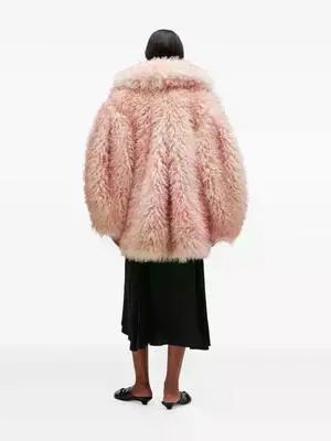 GANNI Teddy-textured Double-breasted Coat