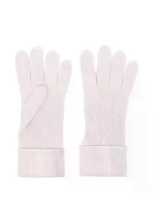 N.peal Cable Knit Gloves - Pink