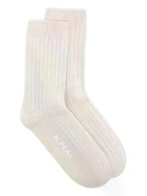N.peal Ribbed Socks - Neutrals