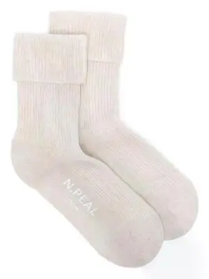 N.peal Ribbed Socks - Neutrals