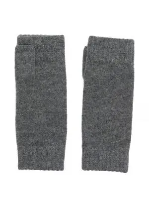 N.peal Cashmere Fingerless Gloves - Grey