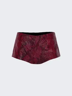 Zeynep Arçay Micro Leather Shorts - Pink