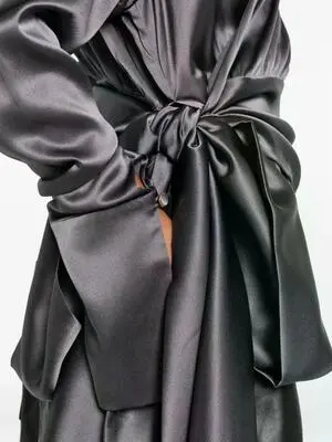 DANAMÉ Satin Wrap Blouse