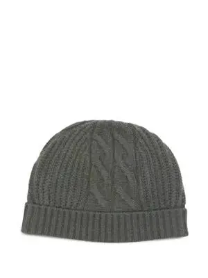 N.peal Cashmere Cable-knit Beanie - Green