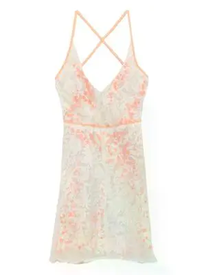 GEMY MAALOUF Floral Lace Mini Dress