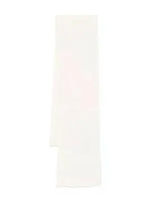 N.peal Ribbed Scarf - White