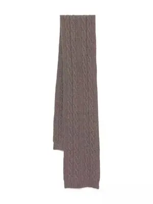 N.peal Ribbed Scarf - Brown