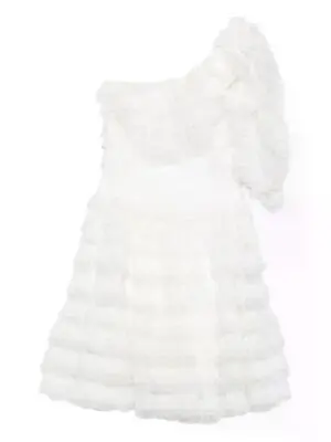 White Ruffle Sleeve Dresses