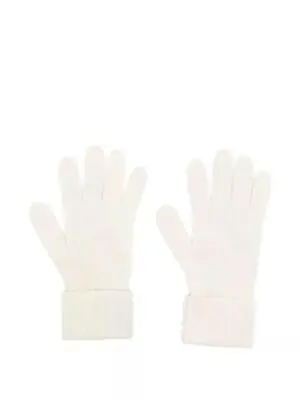 N.peal Cashmere Ribbed Gloves - Neutrals