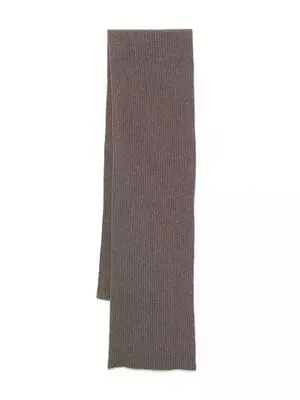 N.peal Ribbed Scarf - Brown