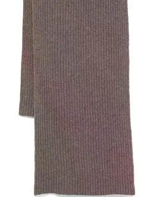 N.peal Ribbed Scarf - Brown