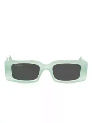 Off-White Rectangle-frame Tinted Sunglasses - Green