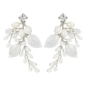 UNTAMED PETALS Ryann Freshwater Pearl Drop Earrings - Silver