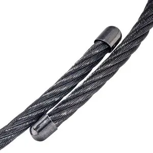 LINK UP Adjustable Stainless Steel Cable Bracelet - Gunmetal