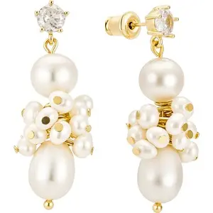 UNTAMED PETALS Sydney Pearl Drop Earrings - Gold
