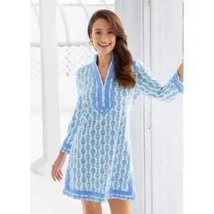 CABANA LIFE Tunic Dress With Upf 50+ Fabric - Flora