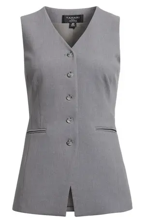 TAHARI ASL Button-up Vest