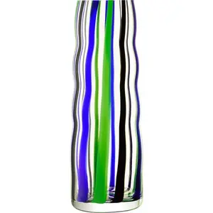 LSA Folk Glass Vase - Black/blue