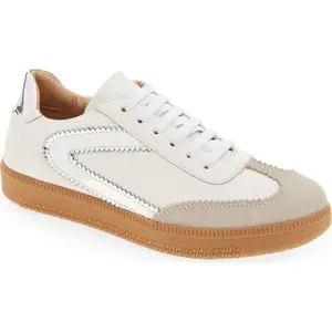 CHOCOLAT BLU Vassa Leather Sneakers - Silverhite Leather