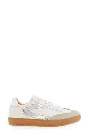 CHOCOLAT BLU Vassa Leather Sneakers - Silverhite Leather